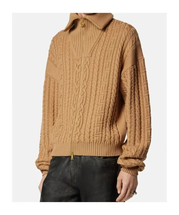 Versace Zip-up Knitted Cardigan