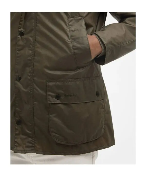 Barbour Lightweight Ashby Waxed Jacket With Corduroy Collar