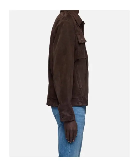 7 For All Mankind Suede-finish Press-stud Jacket