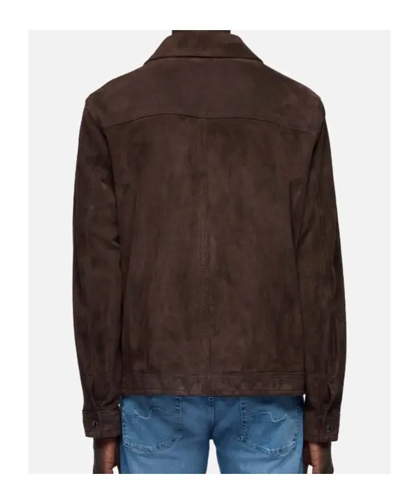 7 For All Mankind Suede-finish Press-stud Jacket