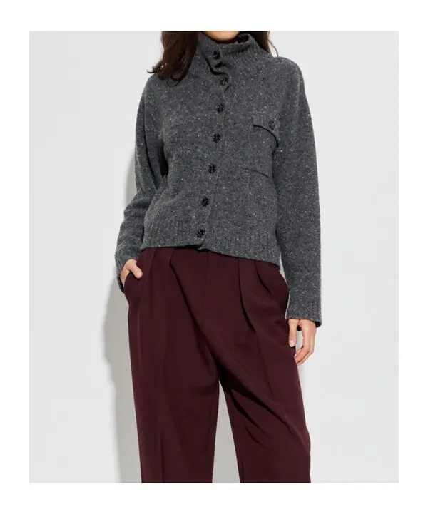 SAMSOE SAMSOE Button-fastening High Neck Cardigan - Black