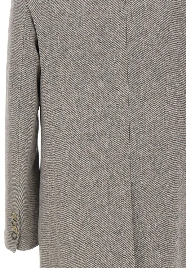 MANUEL RITZ Herringbone Single-breasted Coat