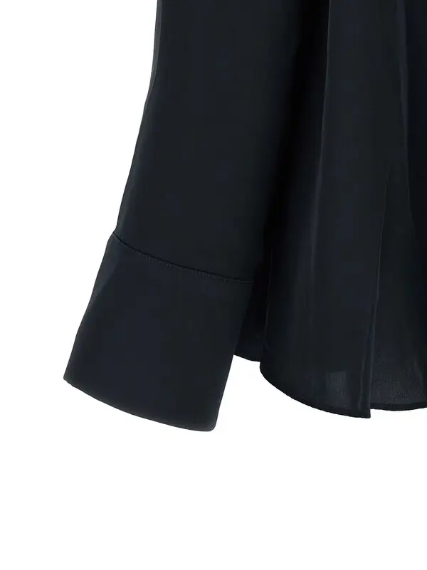 ROTATE BY BIRGER CHRISTENSEN Logo Charm Bow Blouse - Black