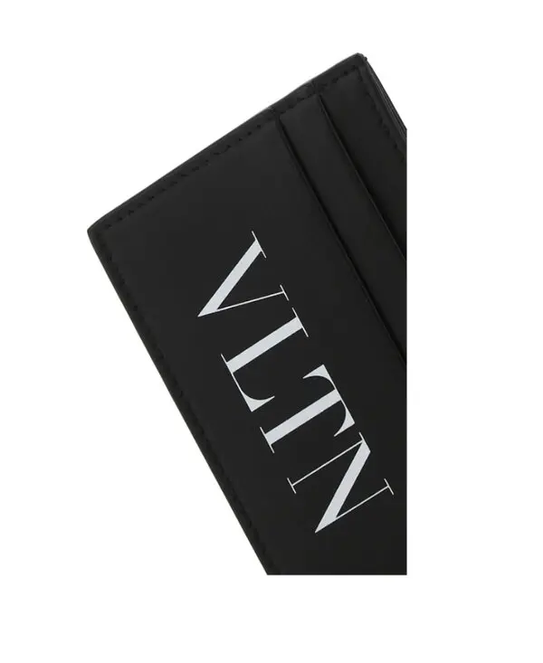 Valentino Garavani Vltn Logo Printed Cardholder - Black