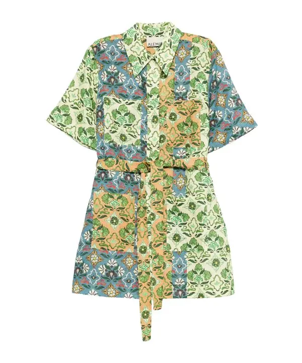 ALEMAIS Ali Spliced Belted Mini Dress