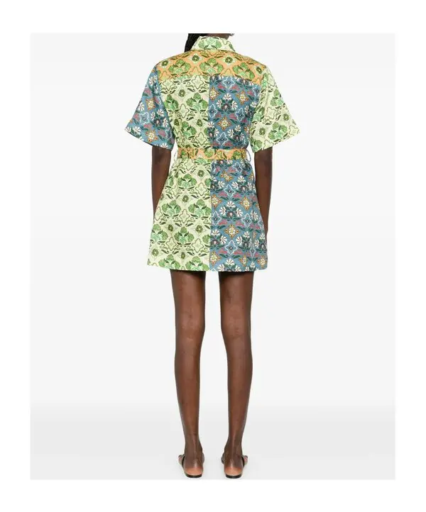 ALEMAIS Ali Spliced Belted Mini Dress