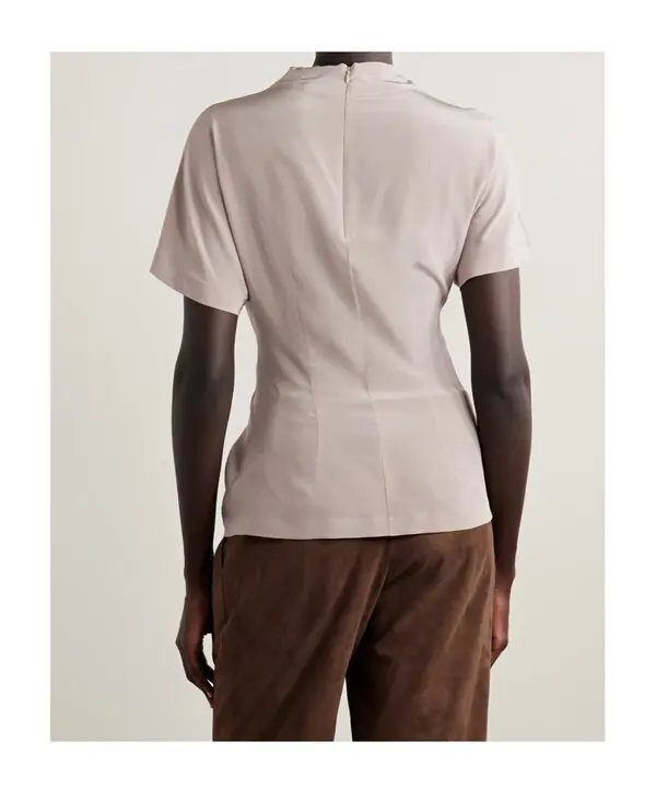Brunello Cucinelli Short-sleeved Top With Buckle Detail