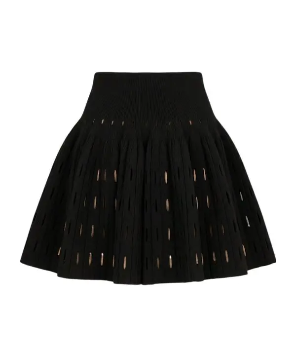 Alaïa Pleated Cutout Midi Skirt