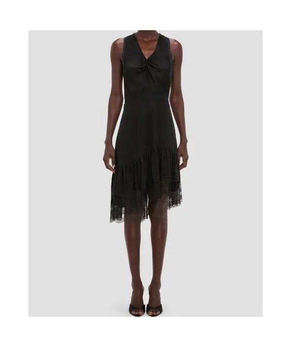 Victoria Beckham Asymmetrical Hem Lace Dress