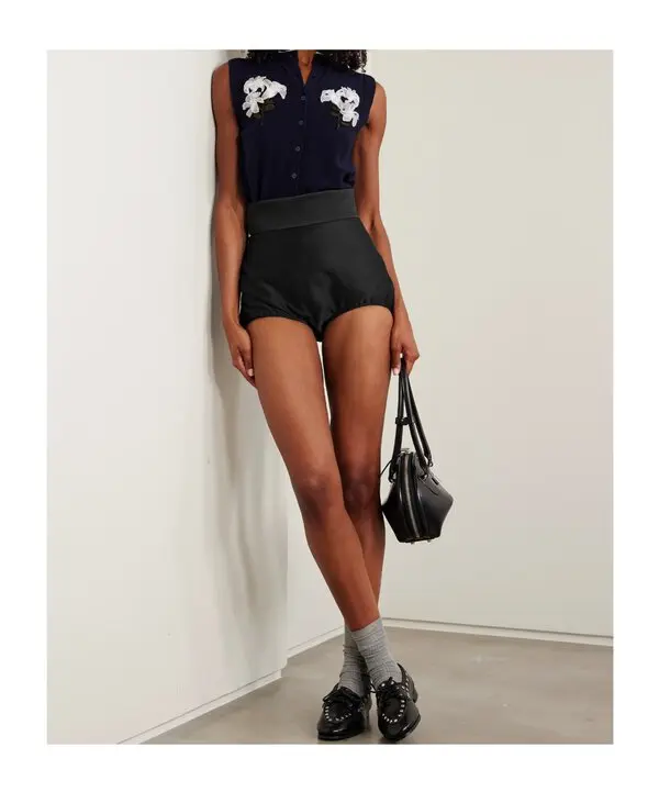 SHUSHU/TONG Satin High-waisted Shorts