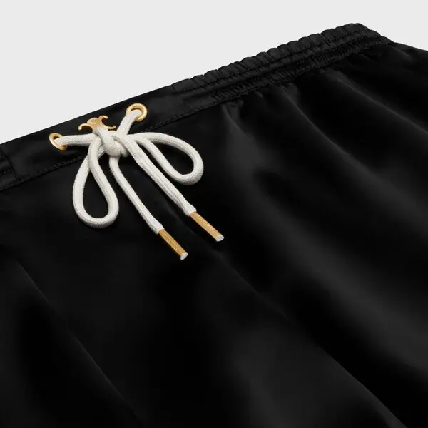 Celine Mini Triomphe Satin Shorts