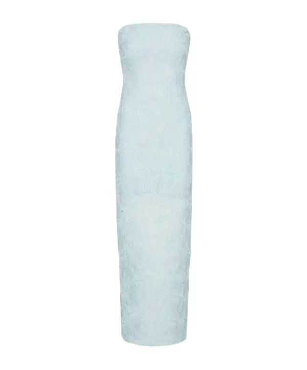 ROTATE BY BIRGER CHRISTENSEN Floral Pattern Strapless Maxi Dress