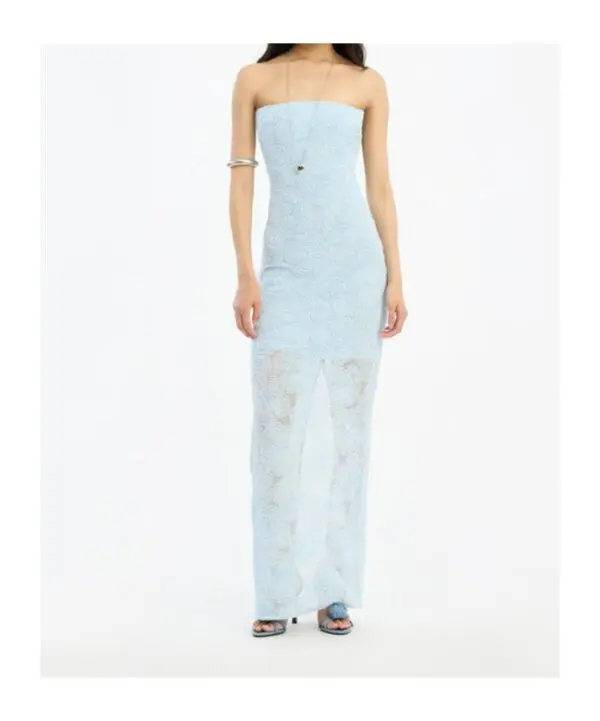 ROTATE BY BIRGER CHRISTENSEN Floral Pattern Strapless Maxi Dress