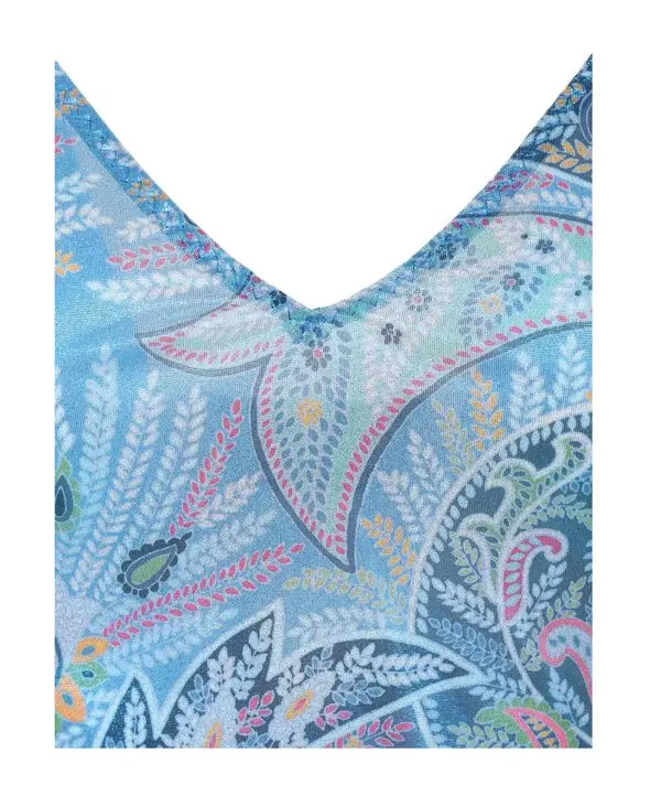 Etro Paisley Asymmetrical V-neck Dress