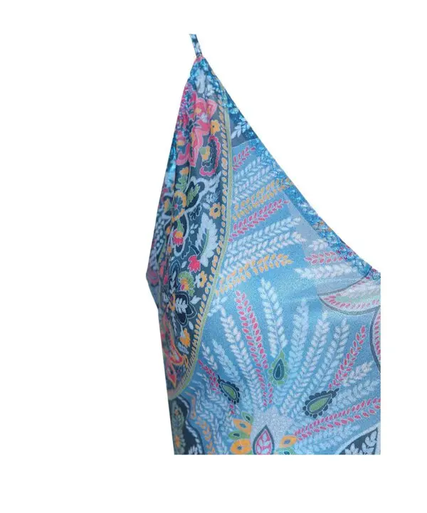 Etro Paisley Asymmetrical V-neck Dress