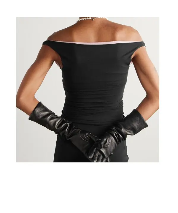 Magda Butrym Off-the-shoulder Pleated Top