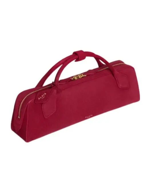 Alaïa Teckel Zipped Clutch Bag - Red