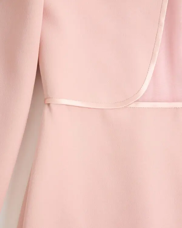 Valentino Garavani Cady Couture Midi Dress With Feather Trim