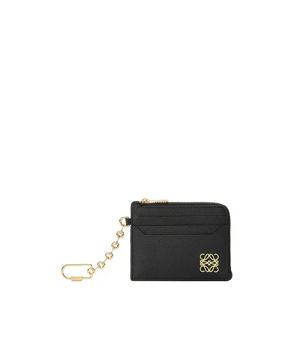 Loewe Anagram Square Coin Cardholder - Black/gold