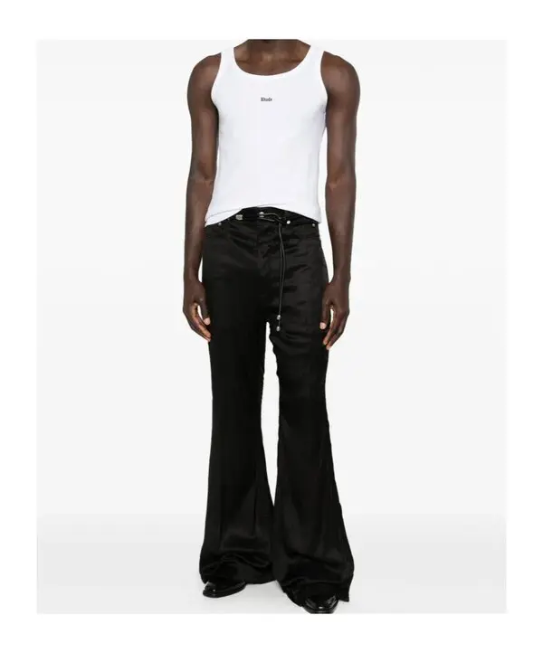Rhude Logo Embroidered Tank Top - White