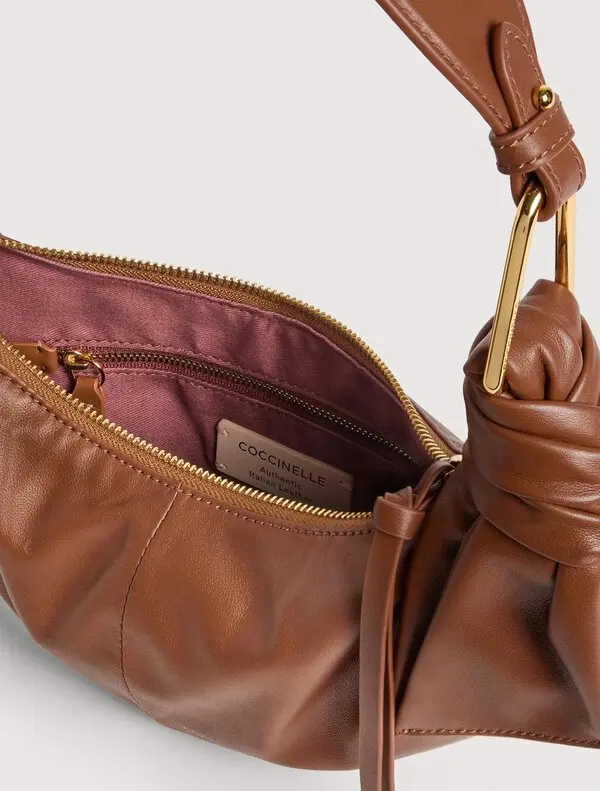 COCCINELLE Furoshiki Knot Detailed Small Shoulder Bag - Brown
