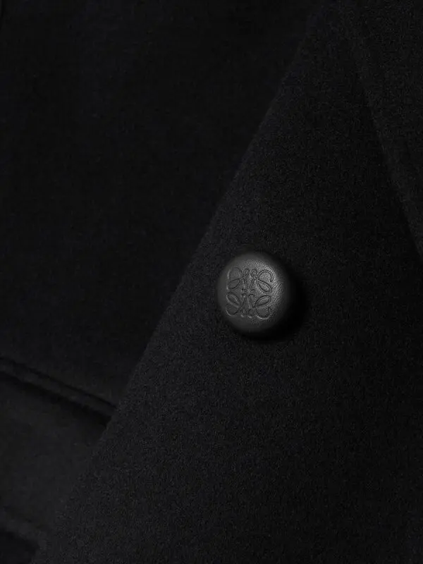 Loewe Double-breasted Coat - Black