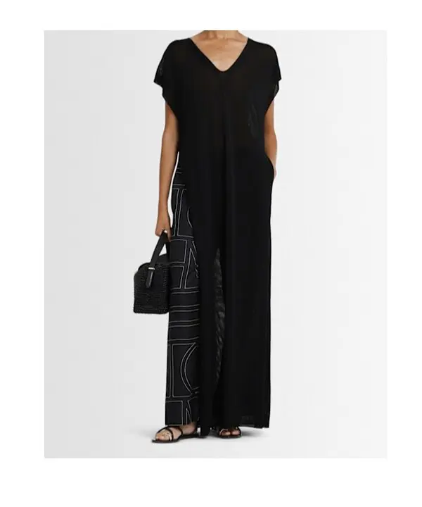 THE FRANKIE SHOP V-neck Maxi Dress With Side Slits