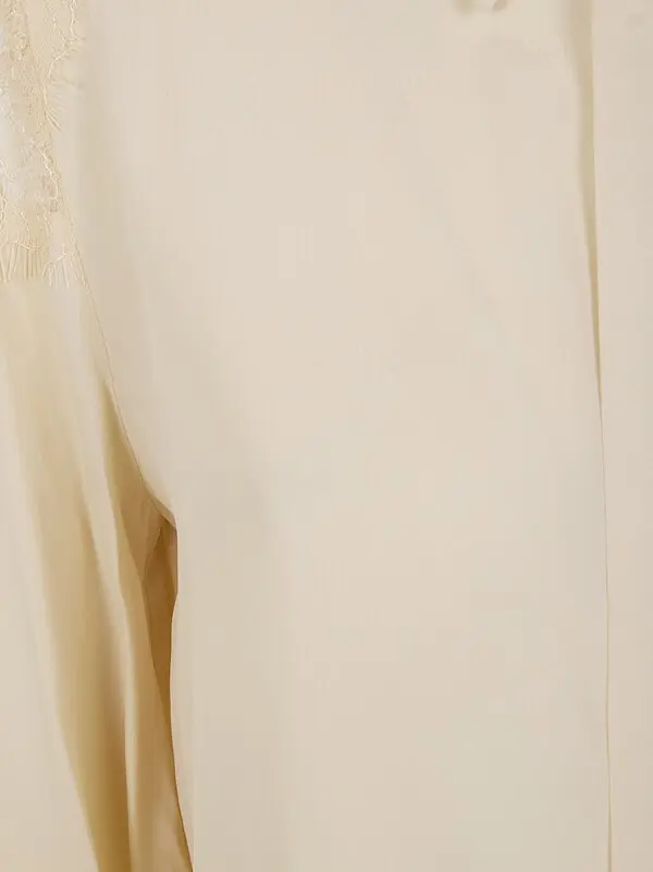 TWINSET Long-sleeved Lace Detail Shirt - Nude