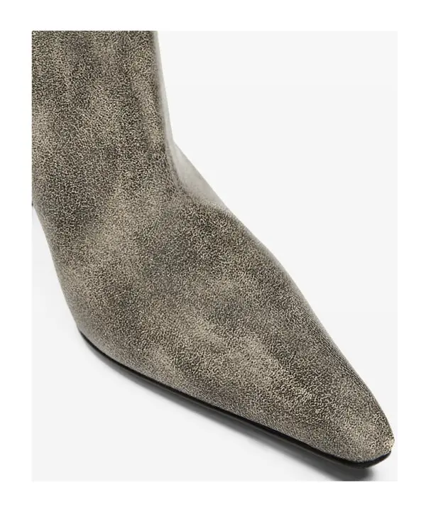 Alexander Wang Black Crackle Leather Vera Boot - Gray