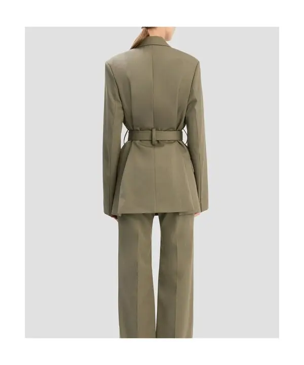 Victoria Beckham Belted Tailored Jacket - Green