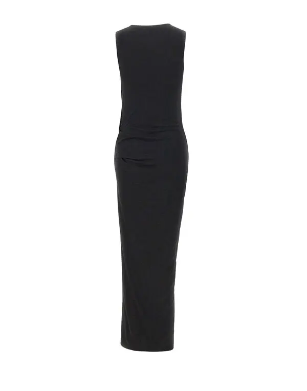 ENTIRE STUDIOS Sleeveless Draped Maxi Dress - Black
