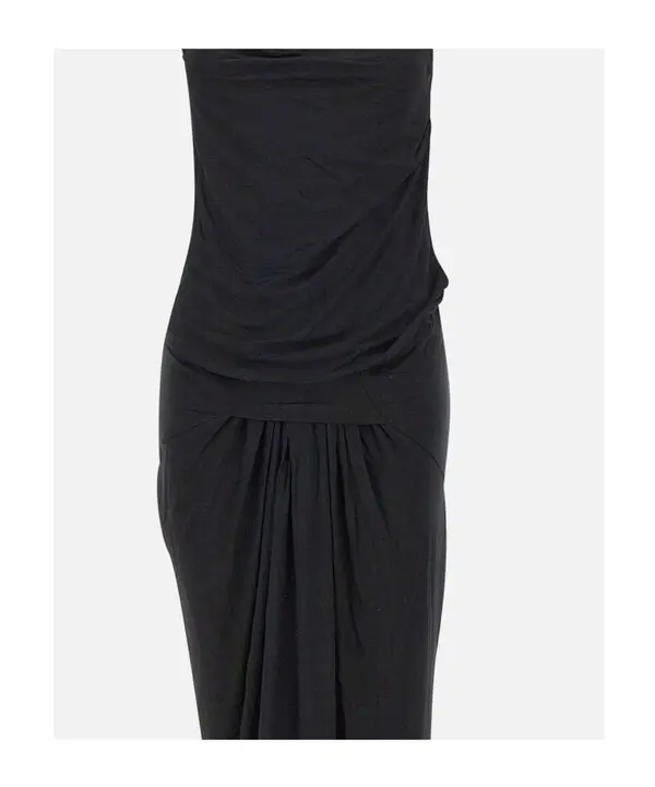 ENTIRE STUDIOS Sleeveless Draped Maxi Dress - Black