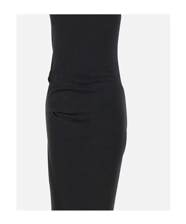 ENTIRE STUDIOS Sleeveless Draped Maxi Dress - Black