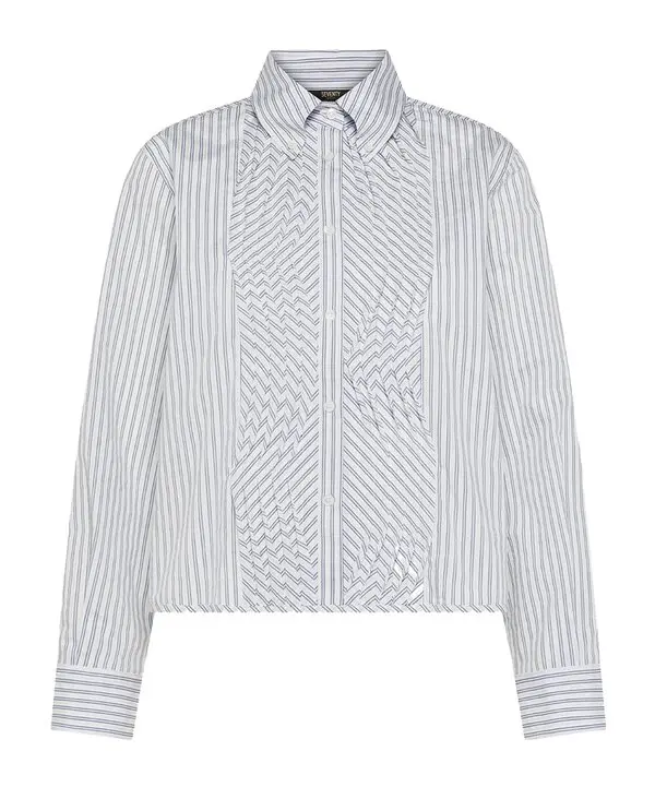 Seventy Ruffled Striped Shirt