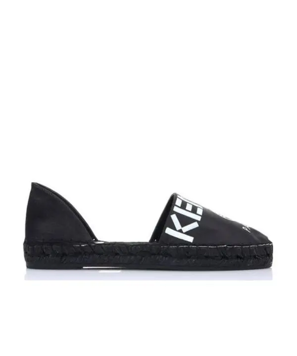 Kenzo Logo Satin Espadrille Flats