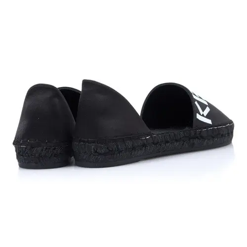 Kenzo Logo Satin Espadrille Flats