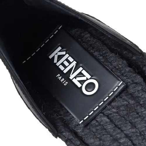 Kenzo Logo Satin Espadrille Flats