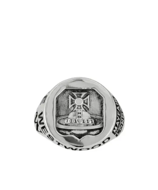 VIVIENNE WESTWOOD Lancelot Chevalier Ring - Antiqueplatinum