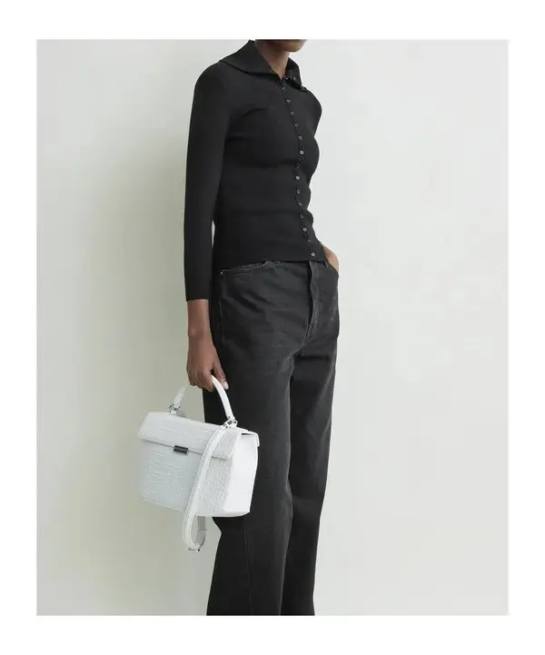 TOTEME Buttoned High-neck Knitted Cardigan - Black
