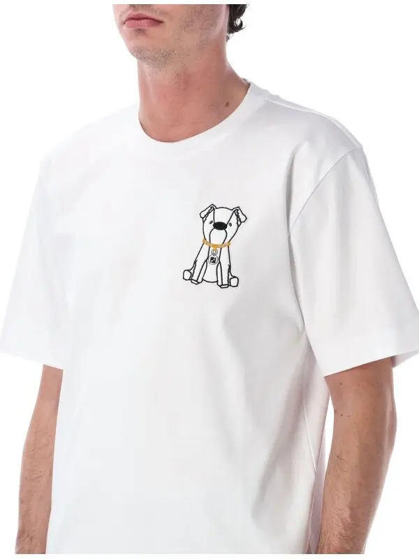 Fendi Dog Embroidered Crewneck T-shirt