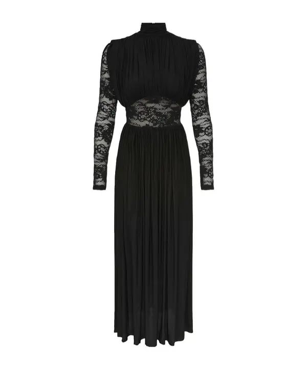 Zimmermann Rebellion Lace Insert Maxi Dress - Black
