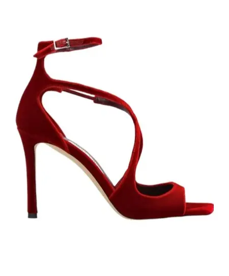 JIMMY CHOO Azia 95 Heeled Strap Sandals - Red