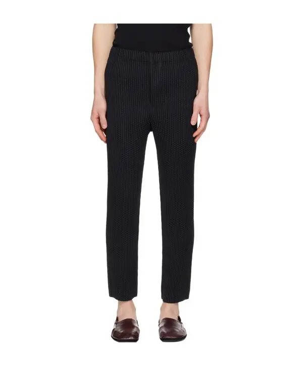 Issey Miyake Homme Plissé Pleated Straight-leg Trousers