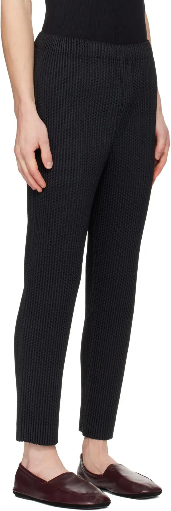 Issey Miyake Homme Plissé Pleated Straight-leg Trousers
