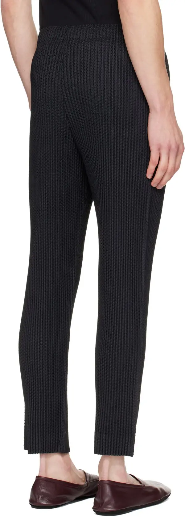 Issey Miyake Homme Plissé Pleated Straight-leg Trousers