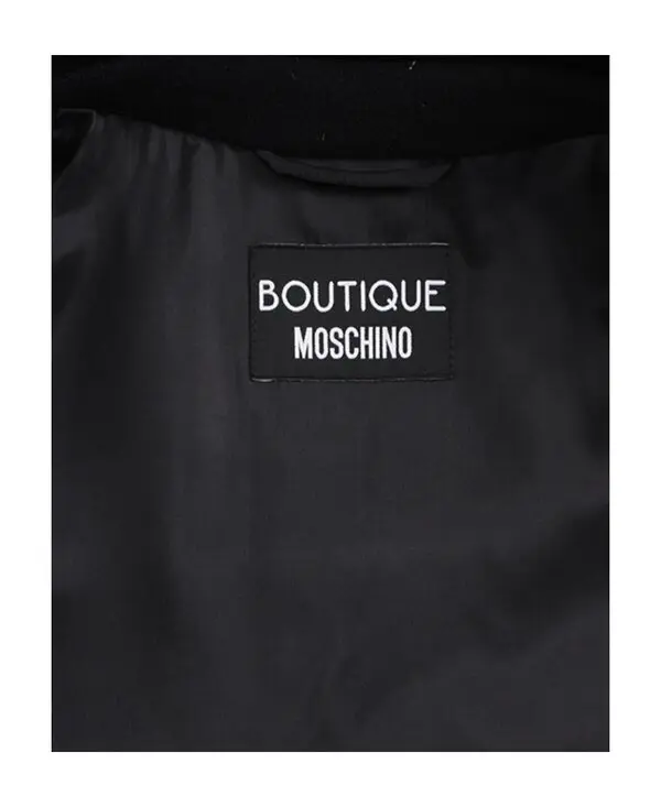Moschino Single-breasted Coat - Black