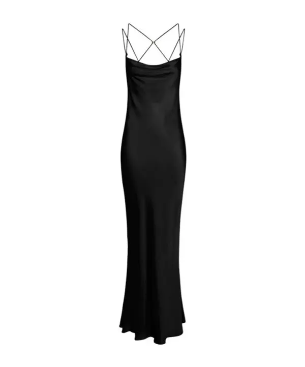 Elisabetta Franchi Satin Maxi Dress