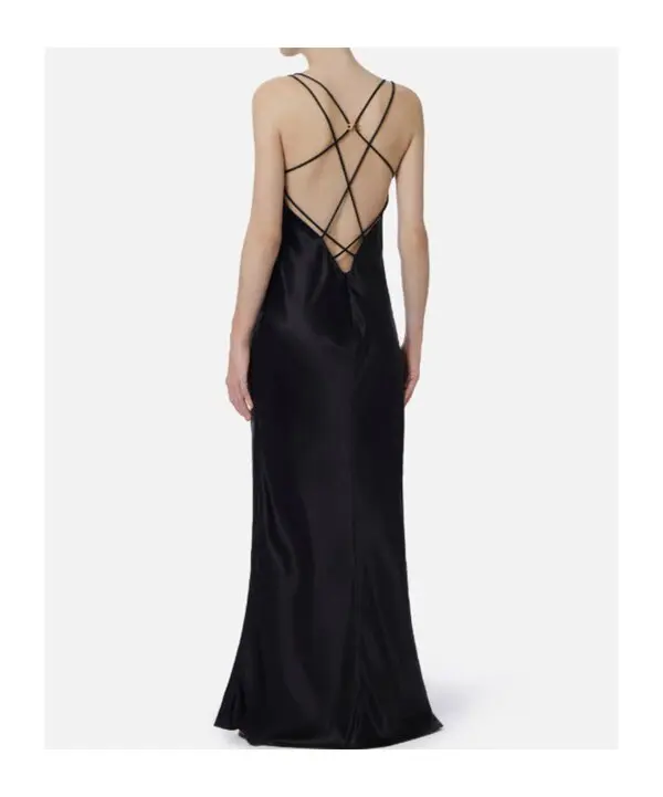 Elisabetta Franchi Satin Maxi Dress