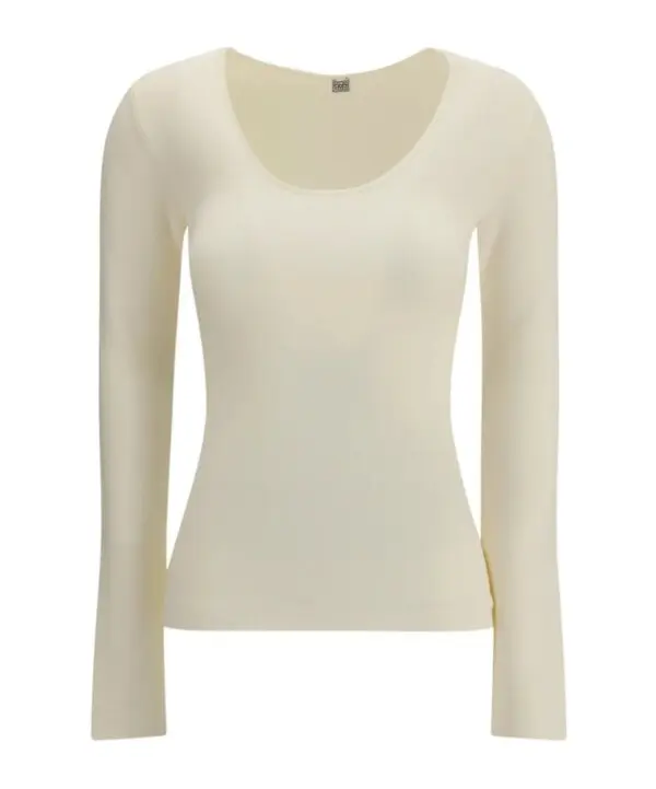 TOTEME Totme Long-sleeve Scoop Neck Jumper - Nude