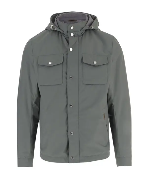 MOORER Fenzi Stu High Neck Jacket - Gray